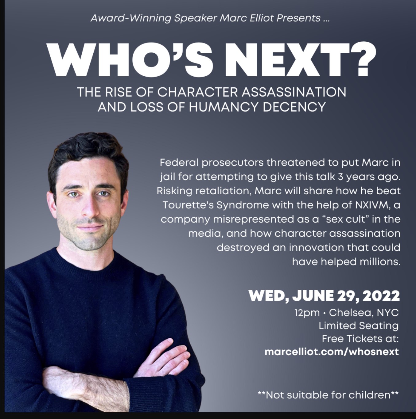 Marc Elliot to Make Defiant NXIVM Speech Today - Says Moira Penza ...